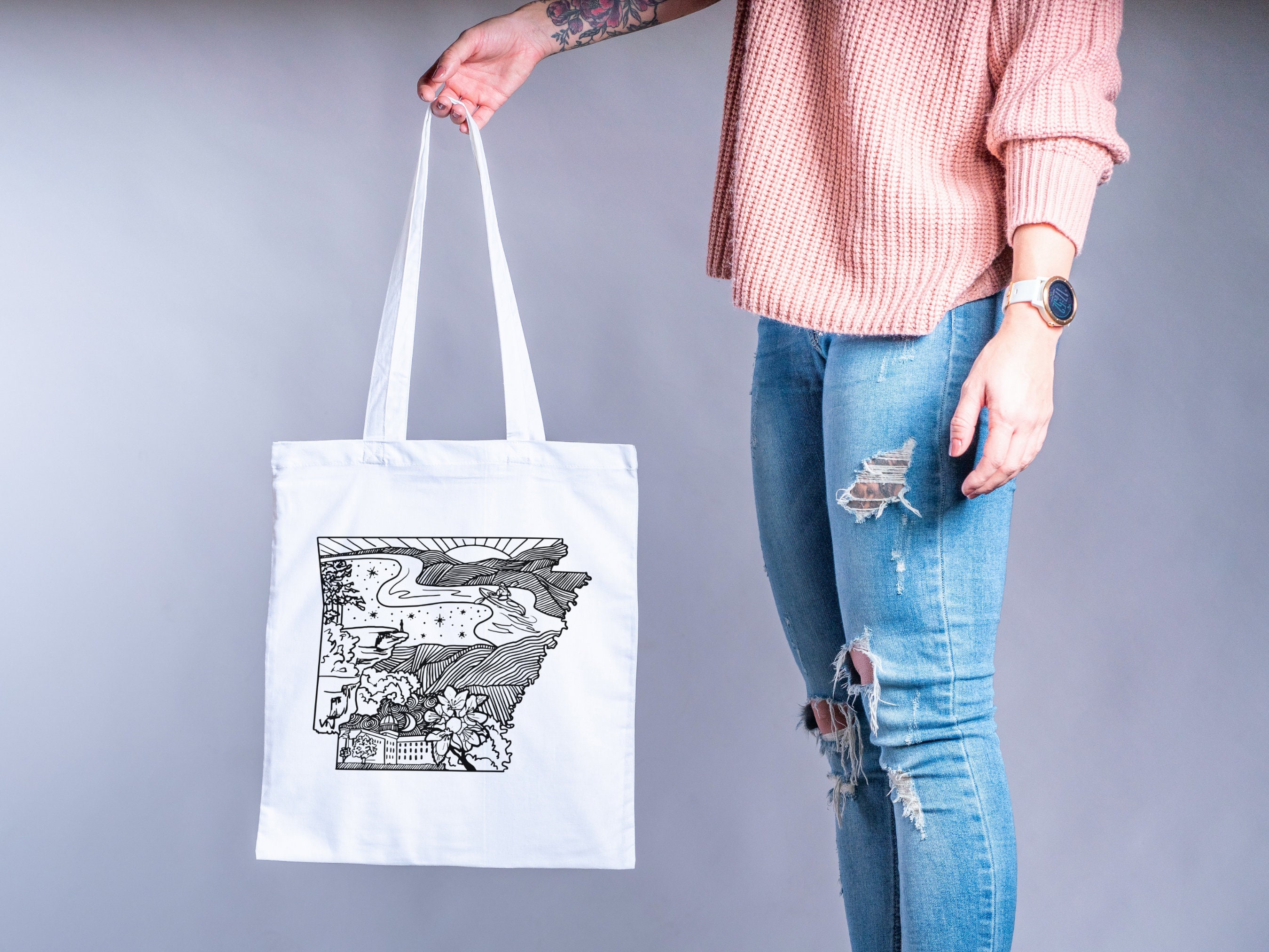 Arkansas Sketch SVG File for Shirts, Mugs, Prints | State Print ...