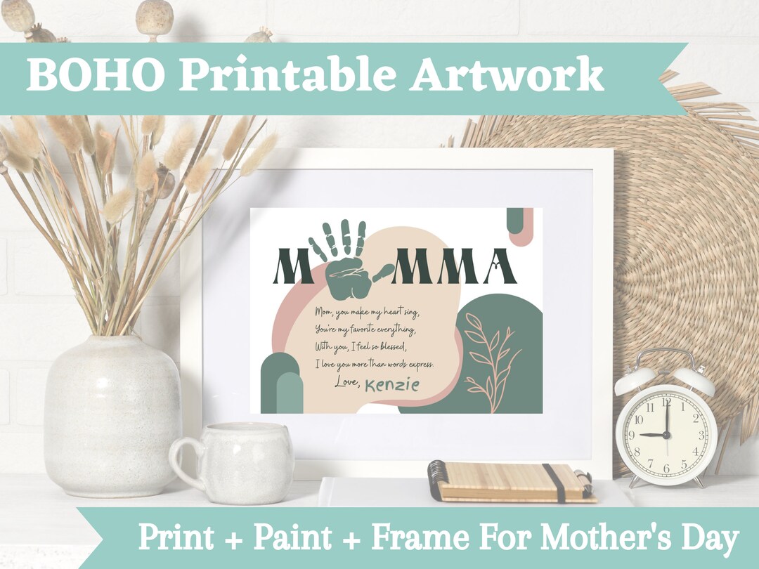 Printable BOHO Art for Momma Mother's Day Printable Art Printable ...