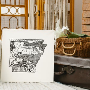 Arkansas Sketch SVG File for Shirts, Mugs, Prints | State Print ...