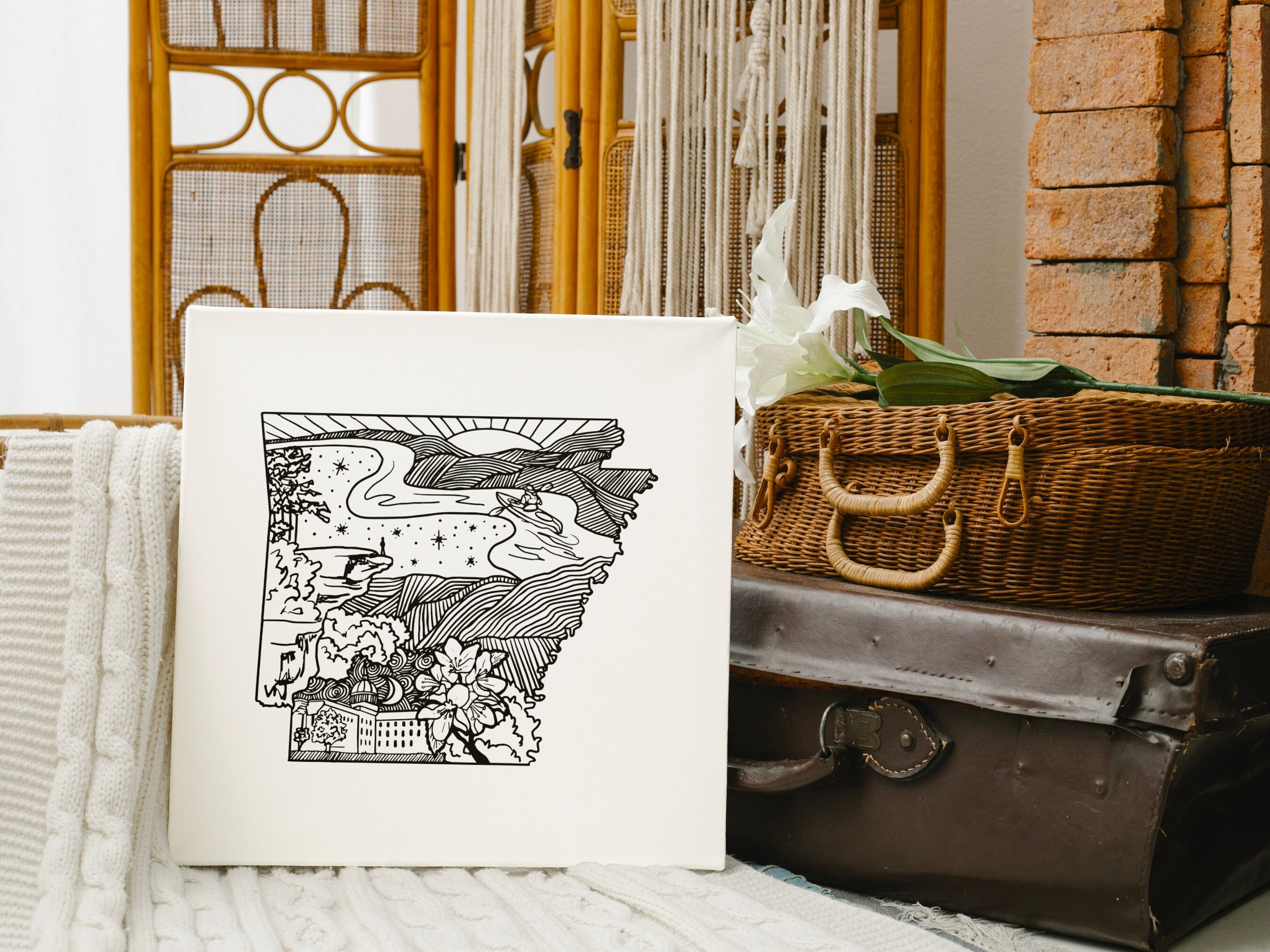 Arkansas Sketch SVG File for Shirts, Mugs, Prints | State Print ...