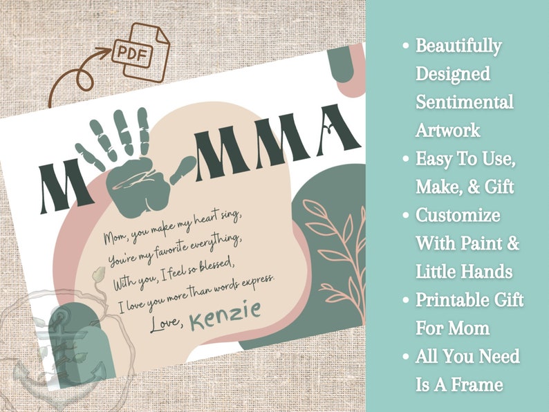 Printable BOHO Art for Momma Mother's Day Printable Art Printable ...