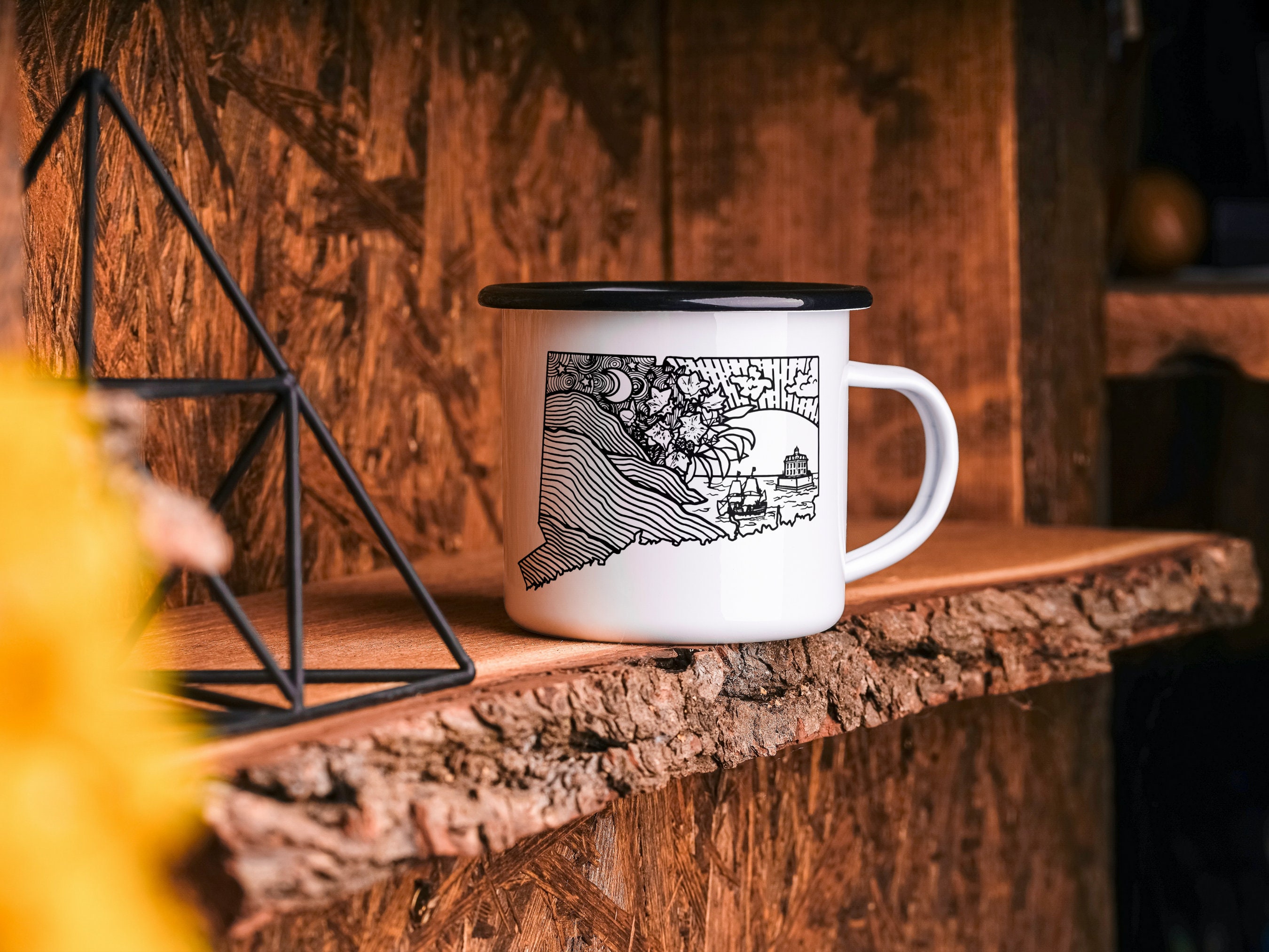 Connecticut Sketch SVG File for Shirts, Mugs, Prints State Print ...