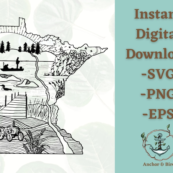 Minnesota Svg - Etsy