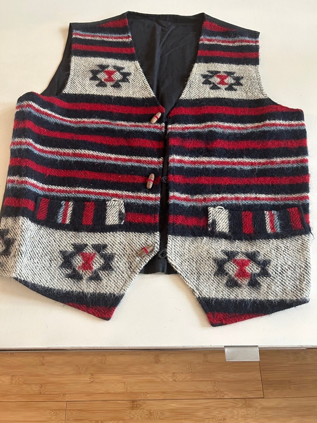 From Nepal- Handmade Vintage Yak Wool Vest With Traditional Design - Etsy