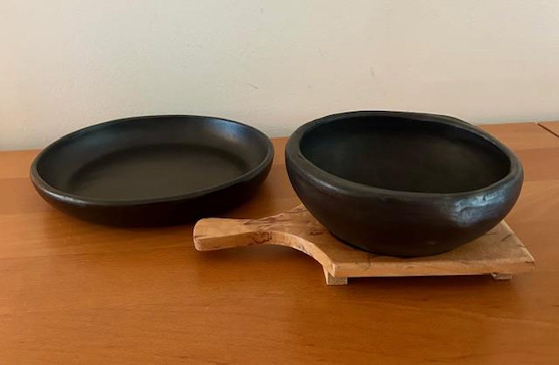 From Colombia - Traditional La Chamba Ajiaco Clay Bowl and Plate - Etsy