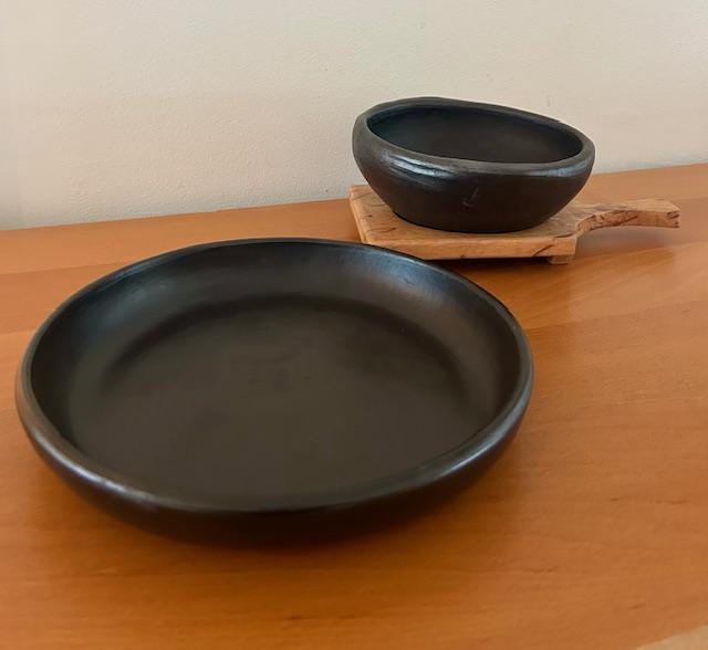 From Colombia - Traditional La Chamba Ajiaco Clay Bowl and Plate - Etsy