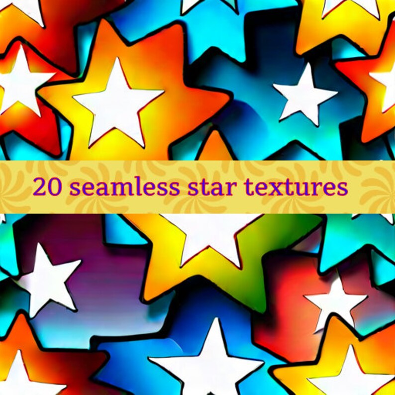 20 Seamless Star Textures - Etsy