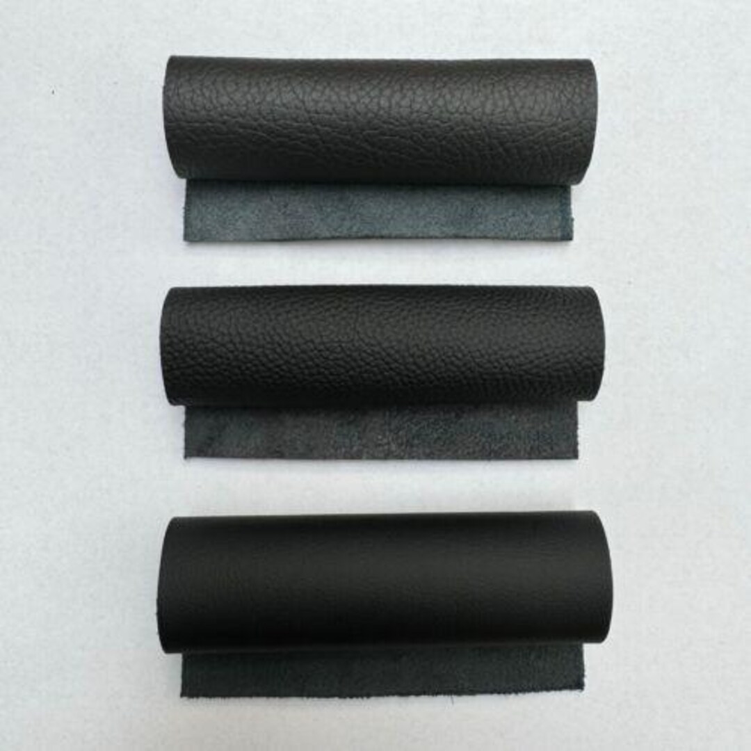 3 Leather SAMPLES Patterns Nappa CAR LEATHER Black Skins Sample Genuine ...