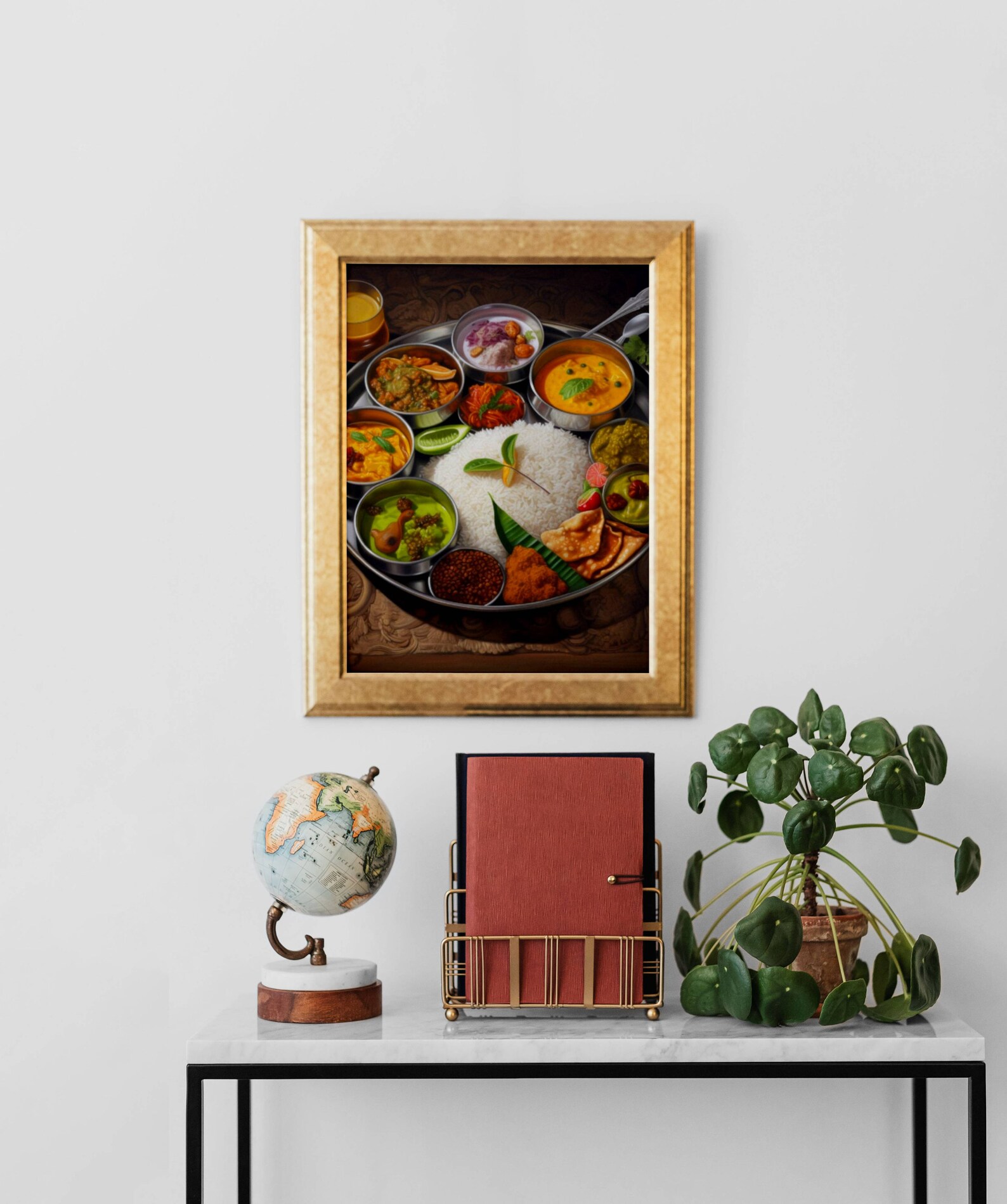Indian Thali Art Print, Food Illustration (digital Download) - Etsy
