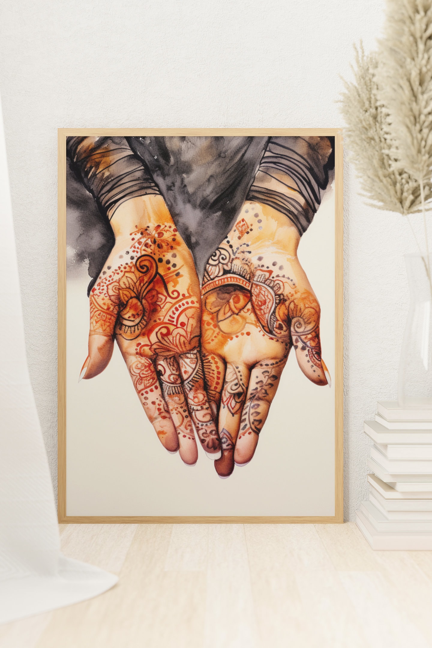 Henna Hands Art Print | Mehndi Design Poster (digital Download) - Etsy