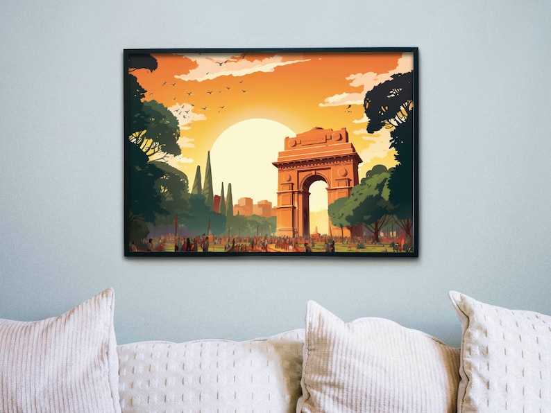 India Art Print India Gate Gift Poster Art Artwork New Delhi Art Home ...