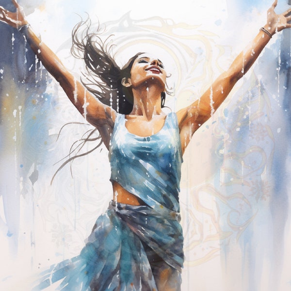 Dancing in Rain Indian - Etsy