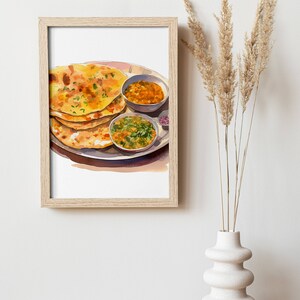 Roti and Dal | Indian Thali | Watercolor Painting| Digital Art | Food ...