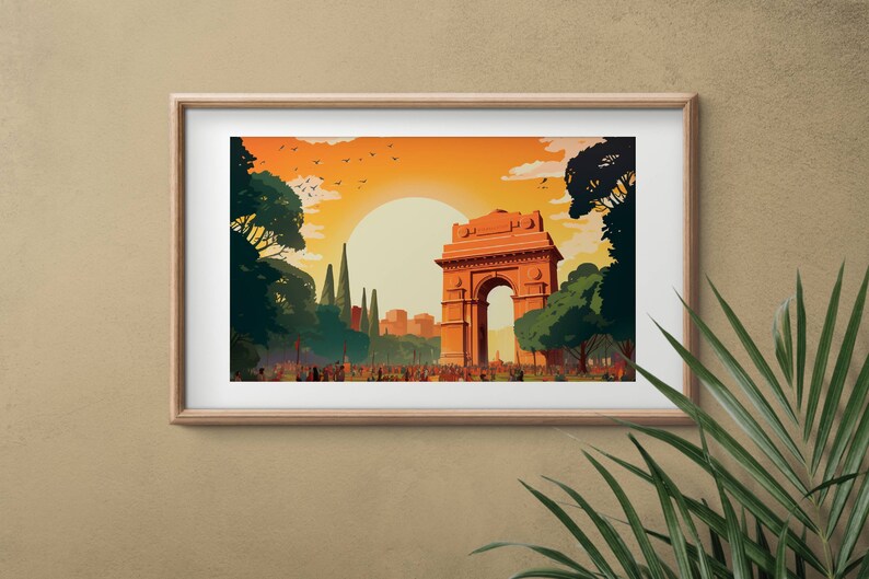 India Art Print India Gate Gift Poster Art Artwork New Delhi Art Home ...