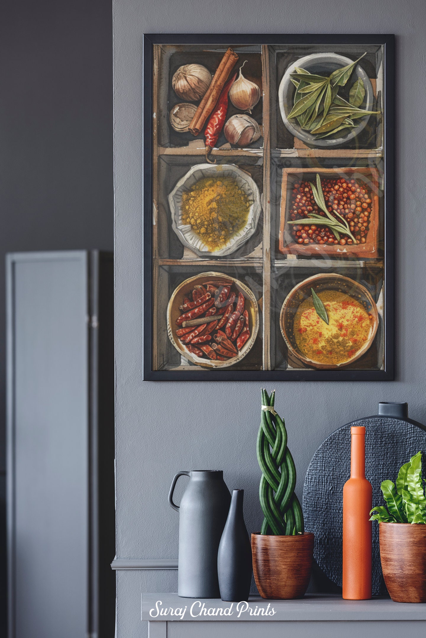 Spices Art Kitchen Decoration Vintage Spices Guide Spices Types Poster ...