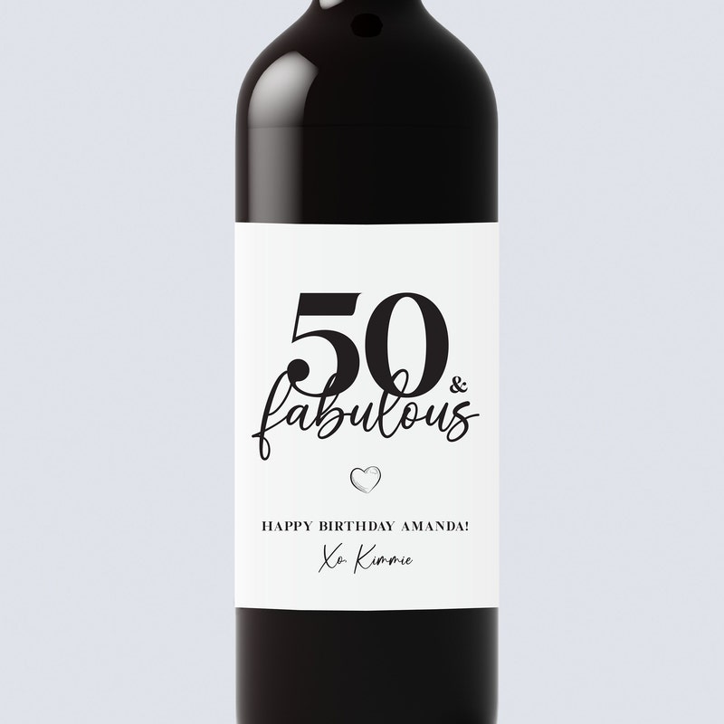 50th Birthday Labels - Etsy