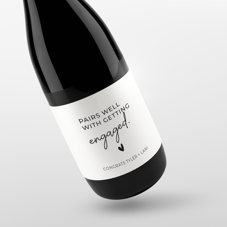 Engagement Wine Labels Pairs Well With Getting Married - Etsy Canada