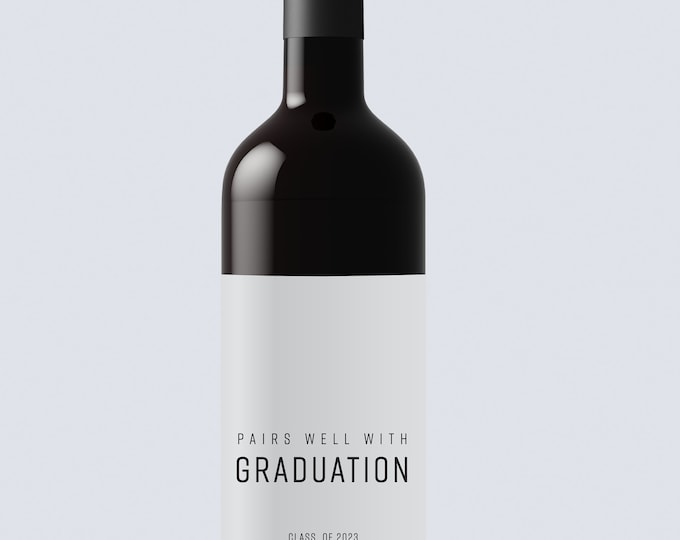 Custom Graduation Wine Label, Graduation Gift, Funny Graduation Gift ...