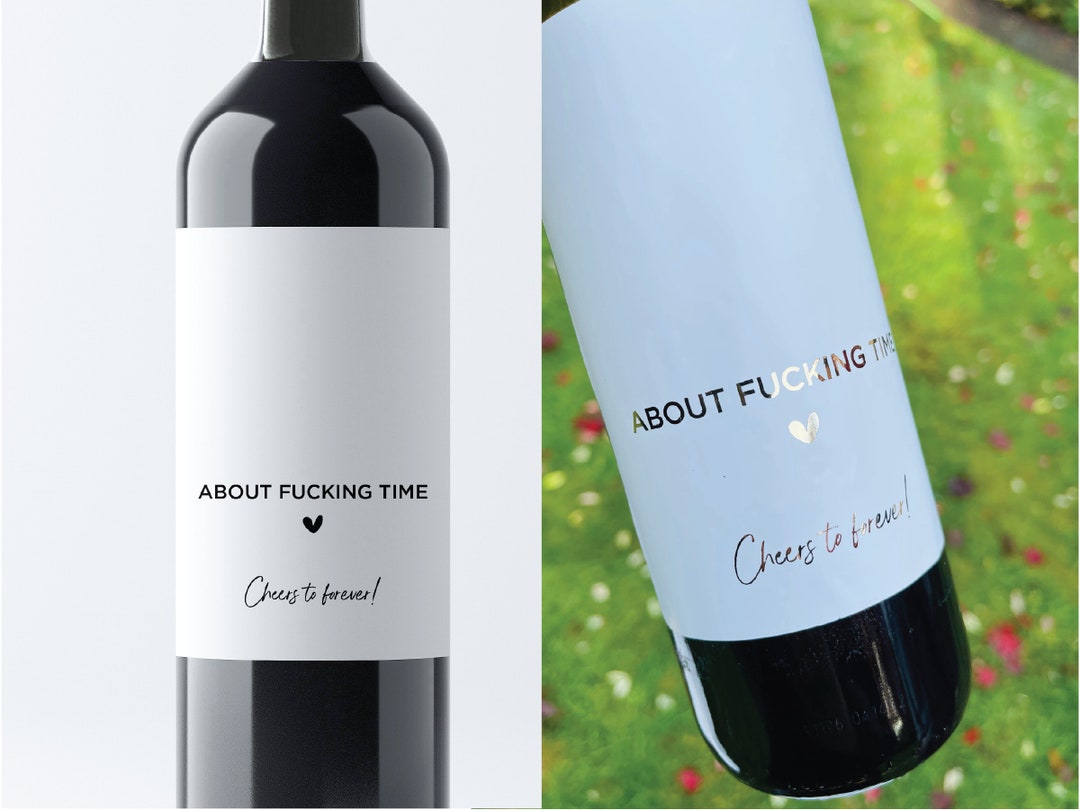 Custom Engagement Wine Label, Pairs Well With Getting Married ...