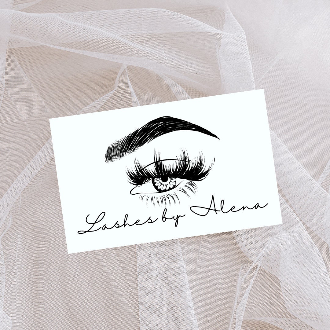 Lash Tech QR Code Business Card & Loyalty Card Editable Templates ...