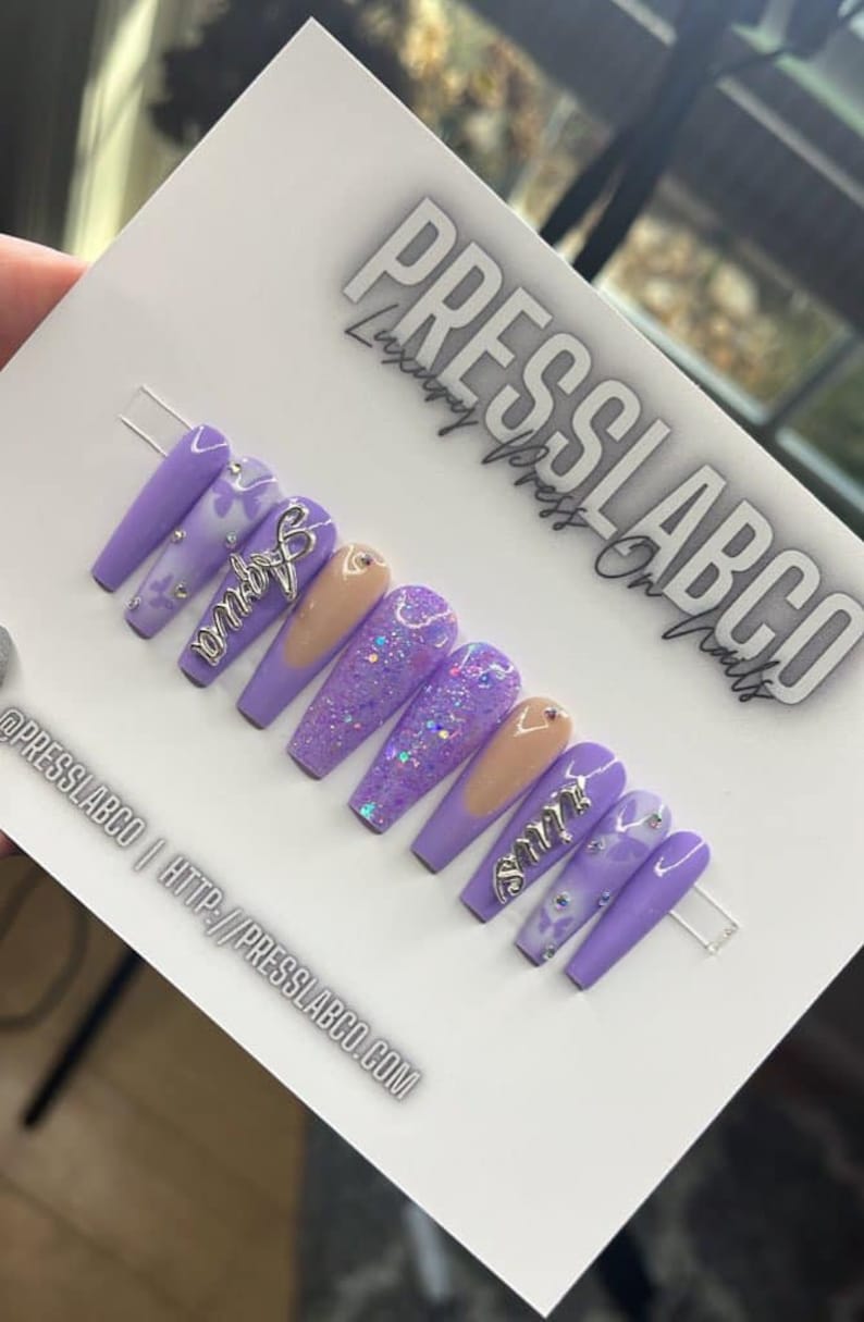 Editable Luxury Press on Nail Display Card Template With Instructions ...