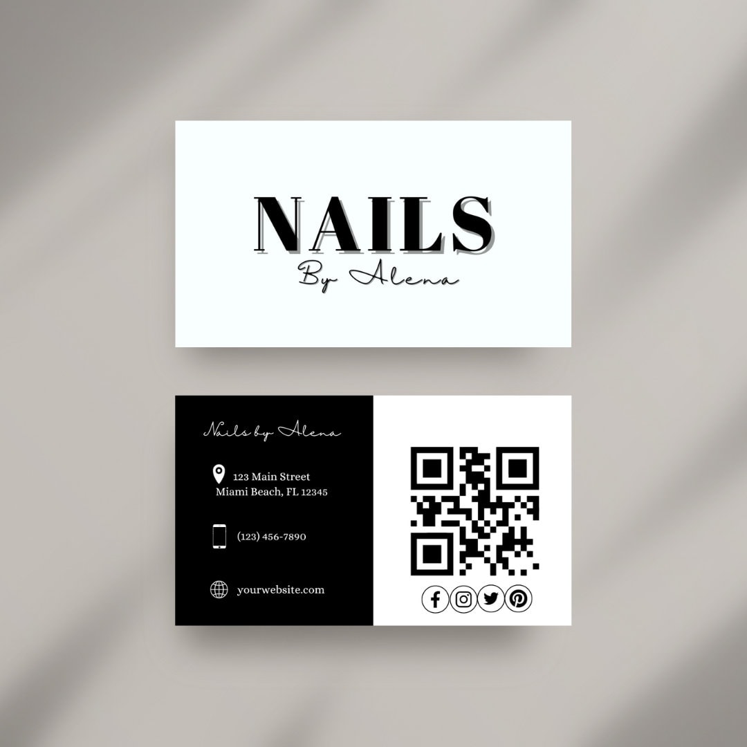 Nail Tech Business Card(3.5x2)/luxury Business Card/nails by Business ...