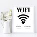 Editable Wifi Information Sign/wifi Info Template/printable Wifi Sign ...