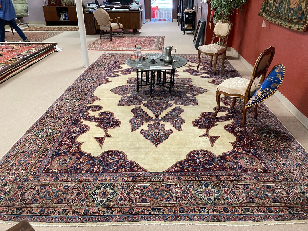 Antique Unique Persian Kerman Rug - Etsy