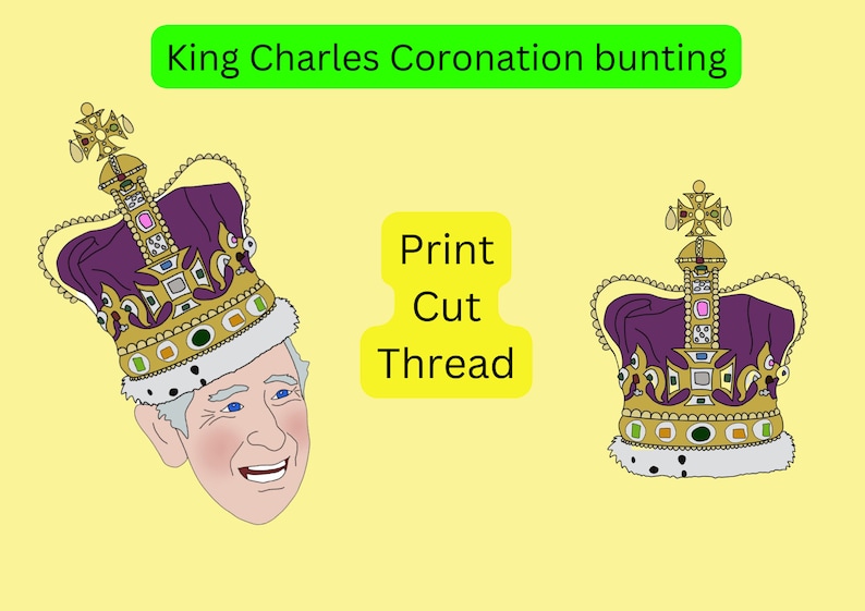Printable Banner for King Charles Coronation, Coronation Bunting ...