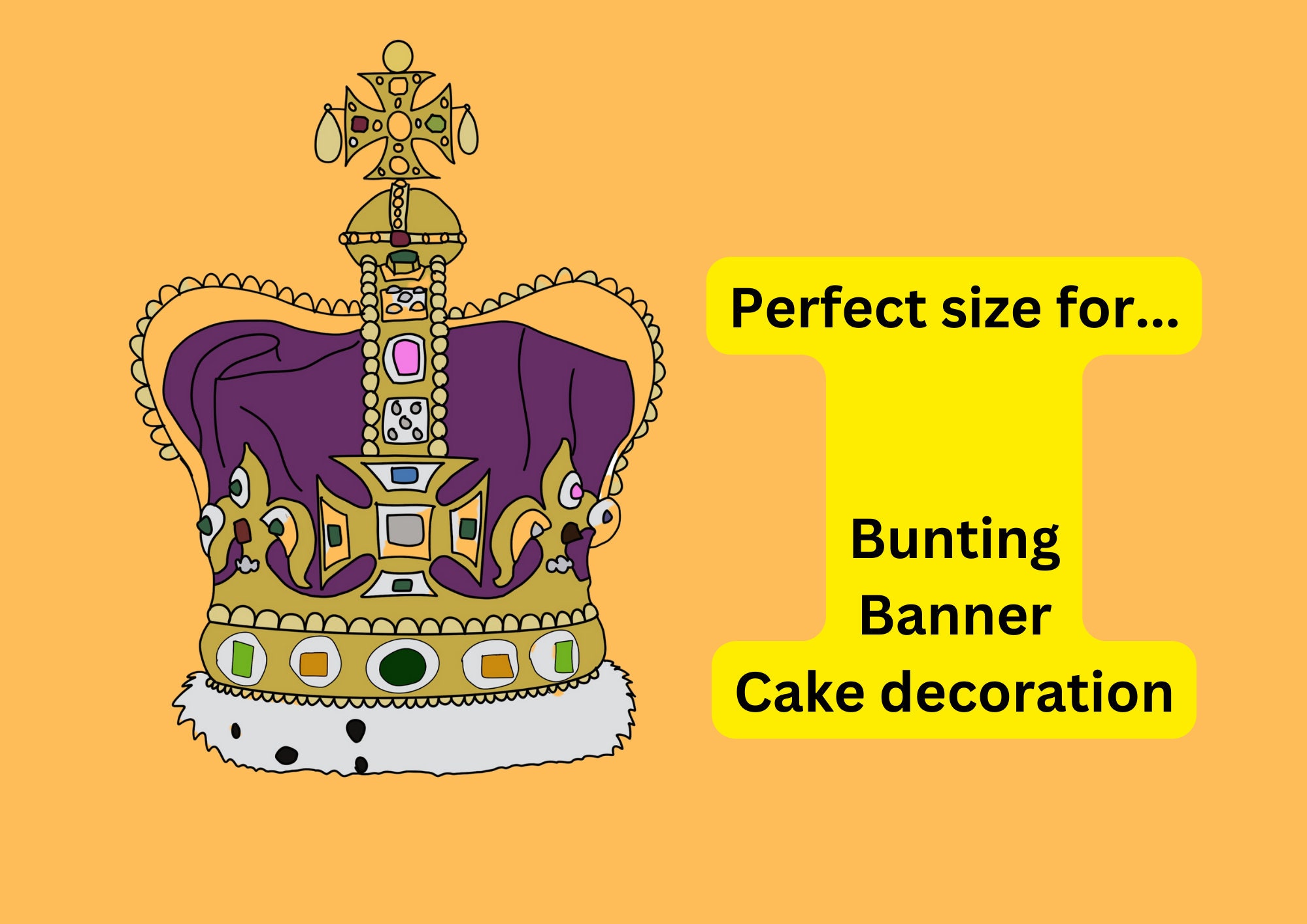 Printable Coronation Crown PDF , Printable Crown, King Charles Crown ...