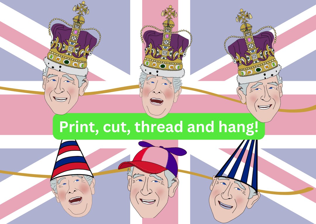 Printable Banner for King Charles Coronation, Coronation Bunting ...