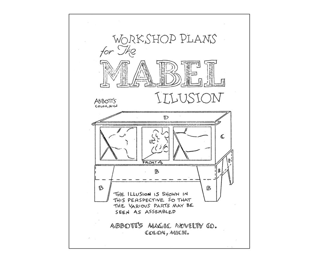 Abbott's Mabel Illusion - WORKSHOP PLANS - Etsy