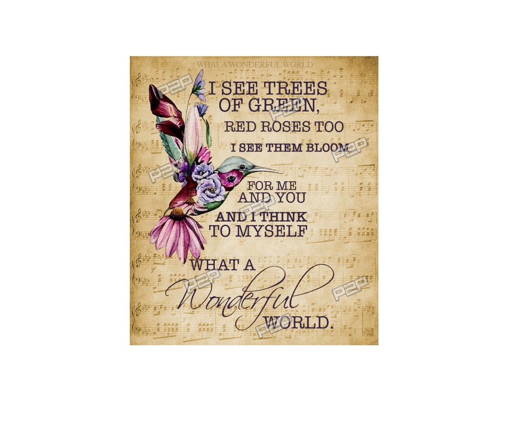 What a Wonderful World Louis Armstrong Plaque - Etsy