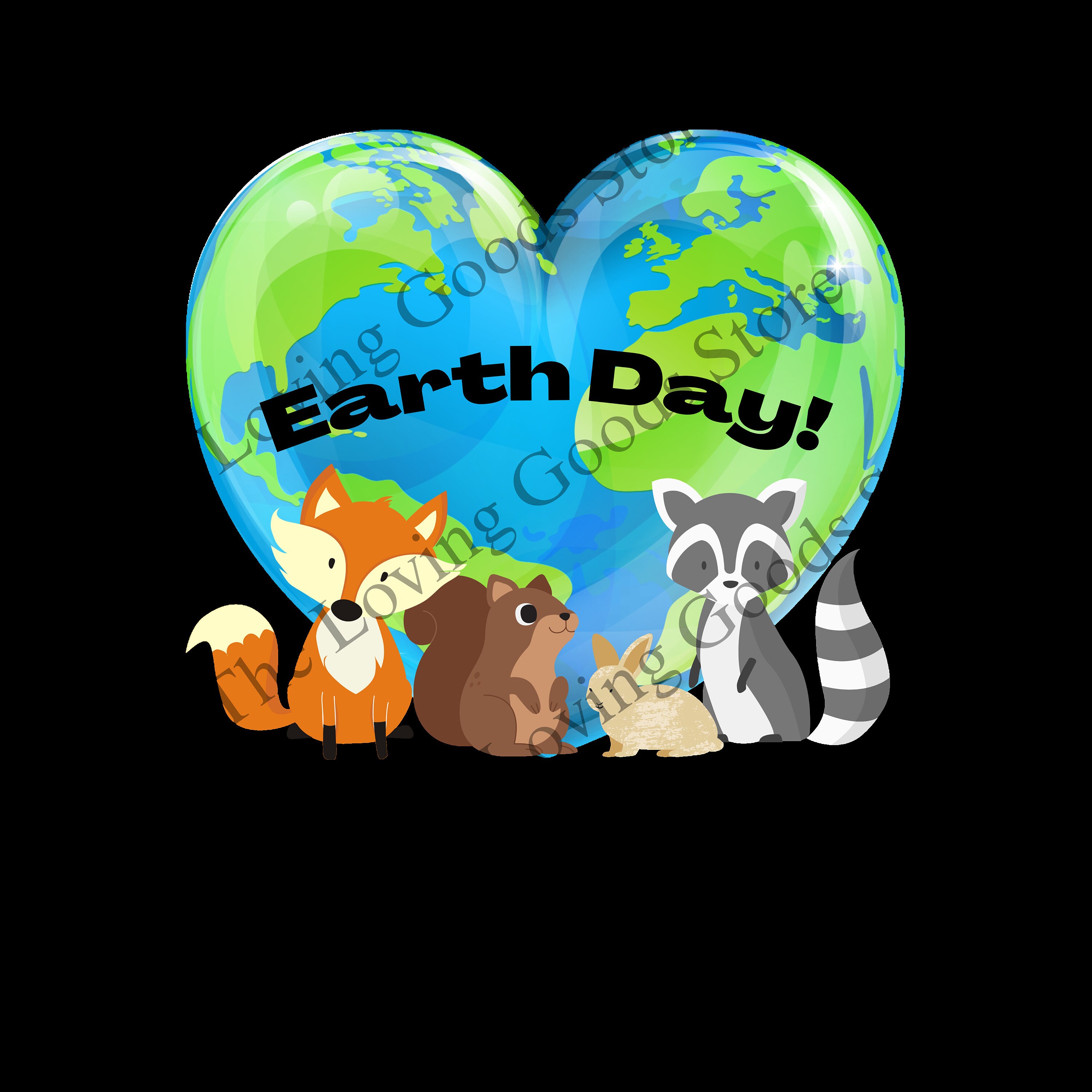 Earth Day Design Transparent, Cute Earth Day Design, Earth Day Animals ...