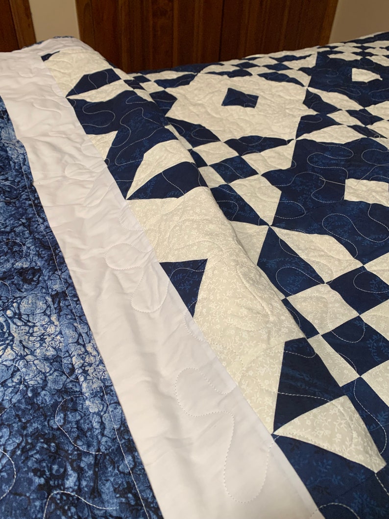 This Blue and White Charming Quilt. Crisp, Calm, and Captivating ...