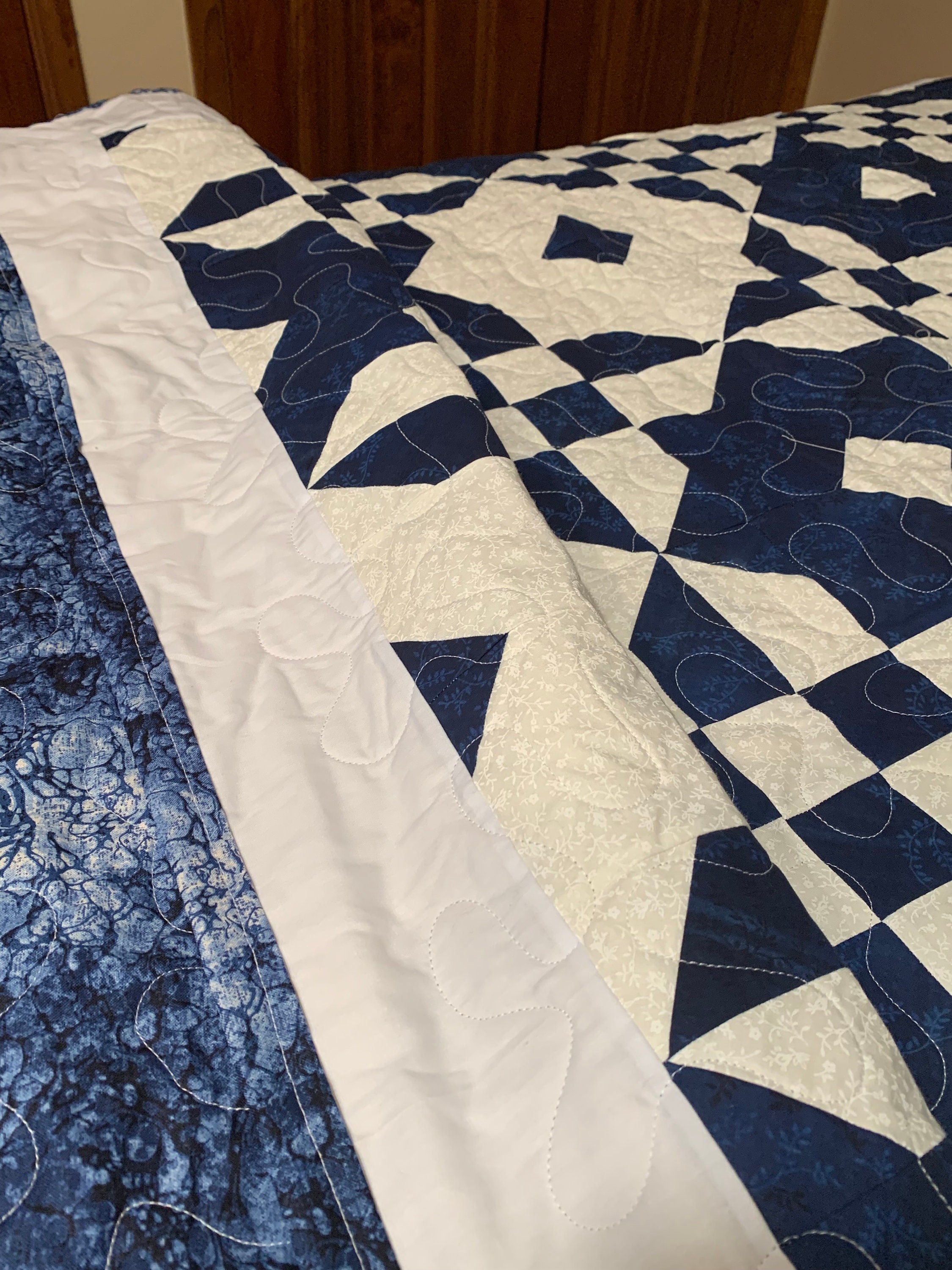 This Blue and White Charming Quilt. Crisp, Calm, and Captivating ...
