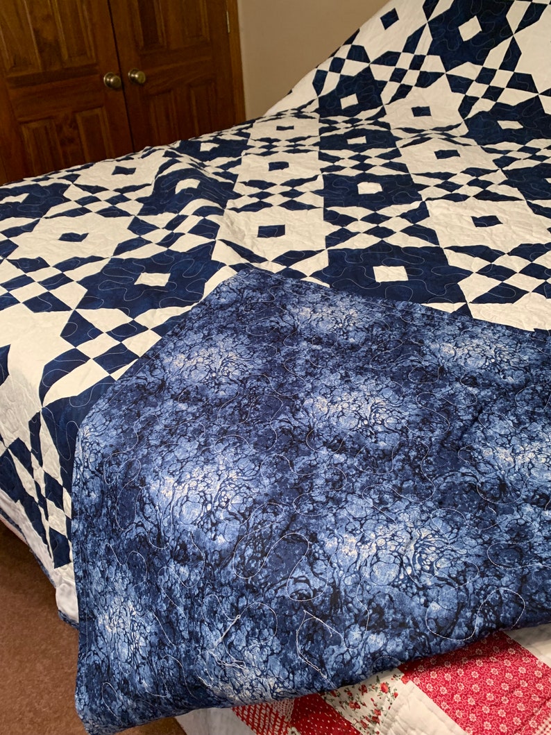 This Blue and White Charming Quilt. Crisp, Calm, and Captivating ...