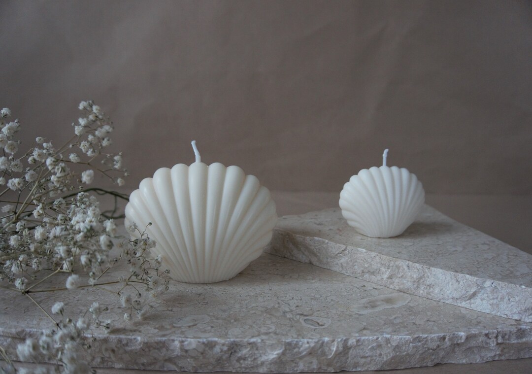 SHELL Candle / Shell Candle / Rapeseed Wax / Pillar Candle / Gift Idea ...
