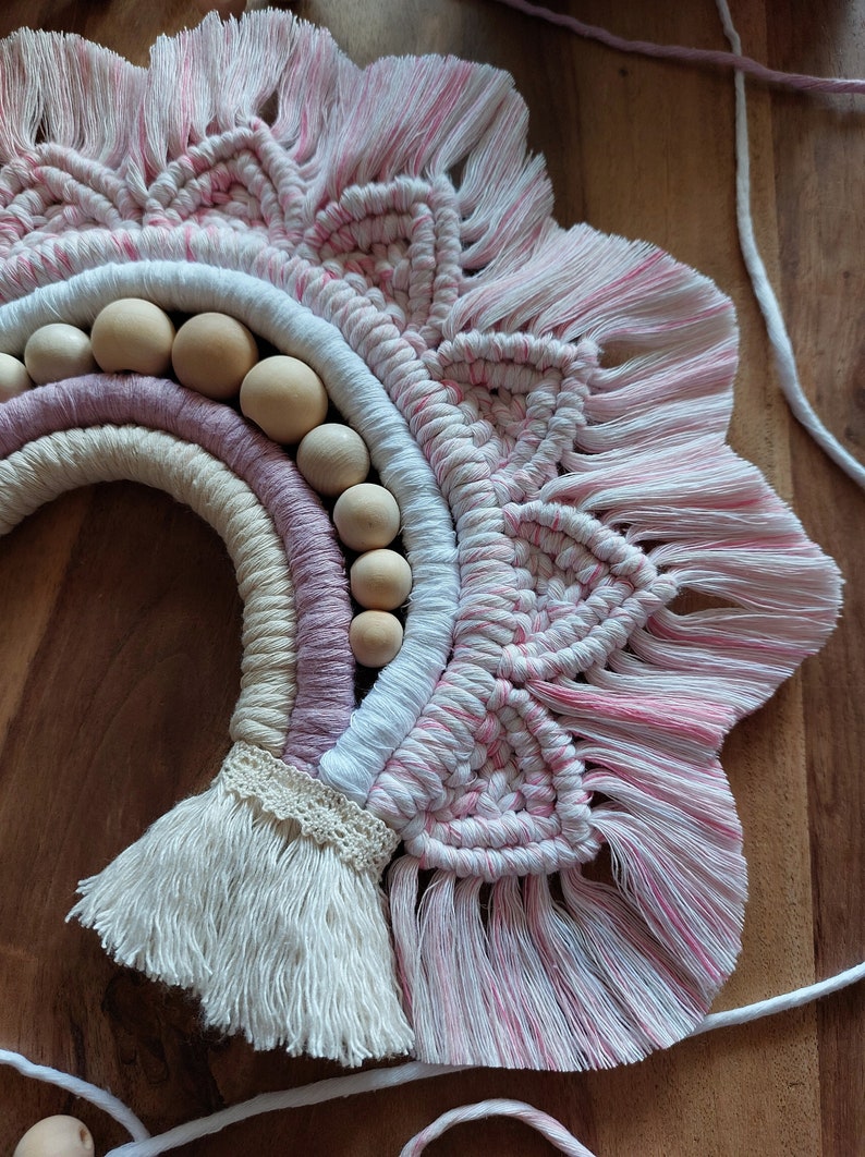 Macramé Boho Rainbow Wall Decor - Etsy