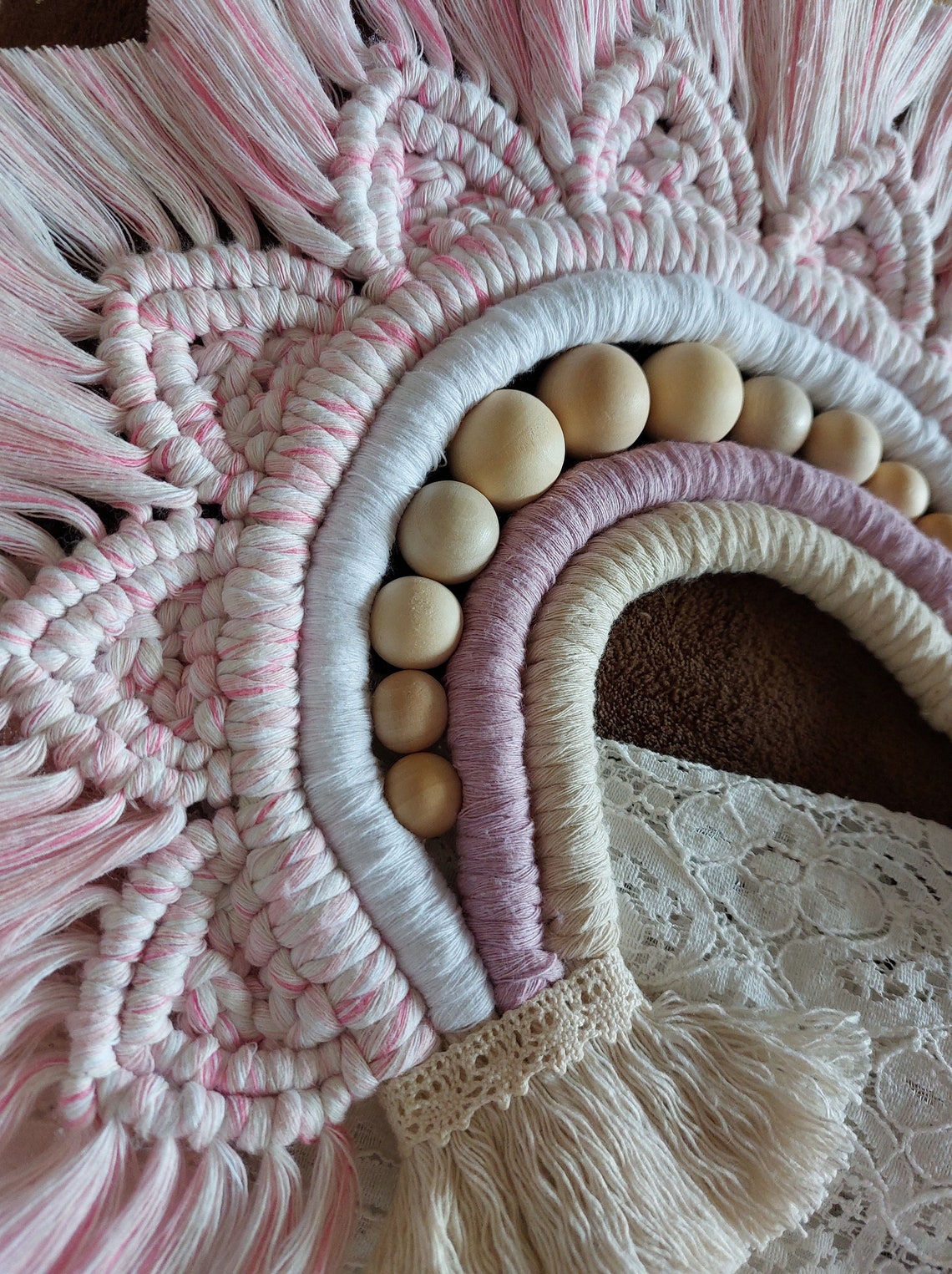 Macramé Boho Rainbow Wall Decor - Etsy