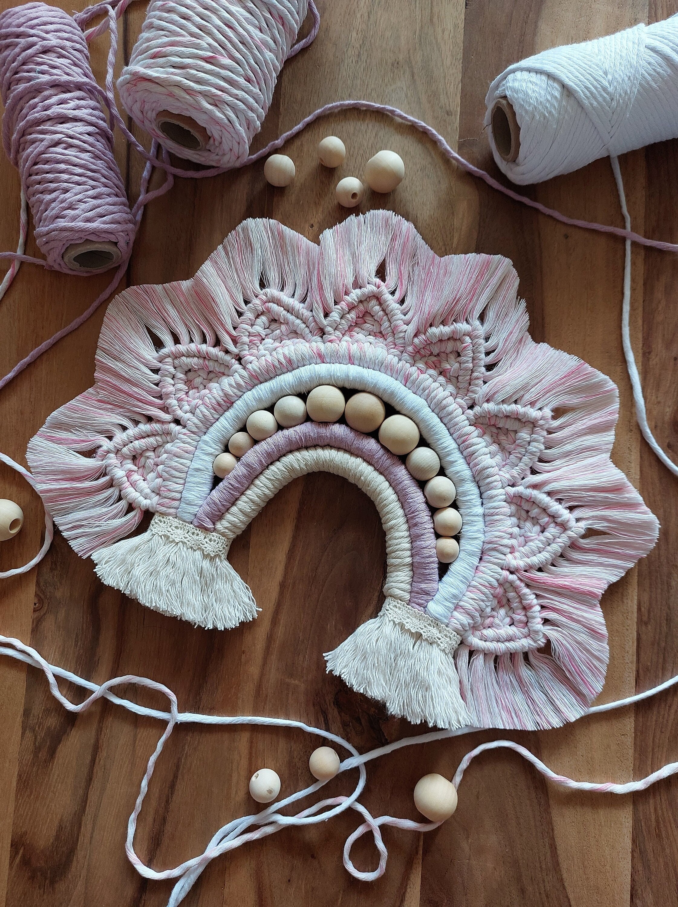 Macramé Boho Rainbow Wall Decor - Etsy