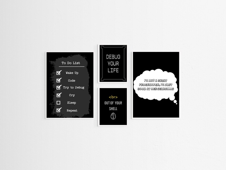 Printable Digital Office Wall Art Bundle Computer Science Coding ...