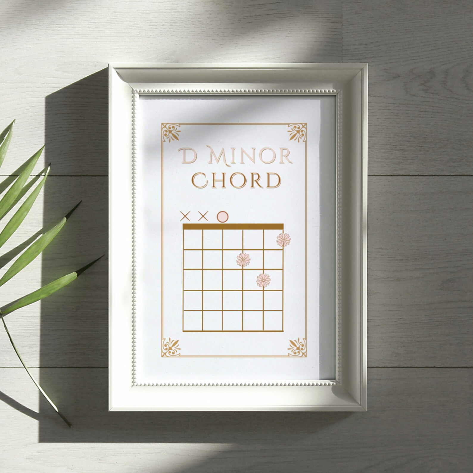 Learn Guitar D Chord Cute Minimal Music Wall Art Printable and Digital ...