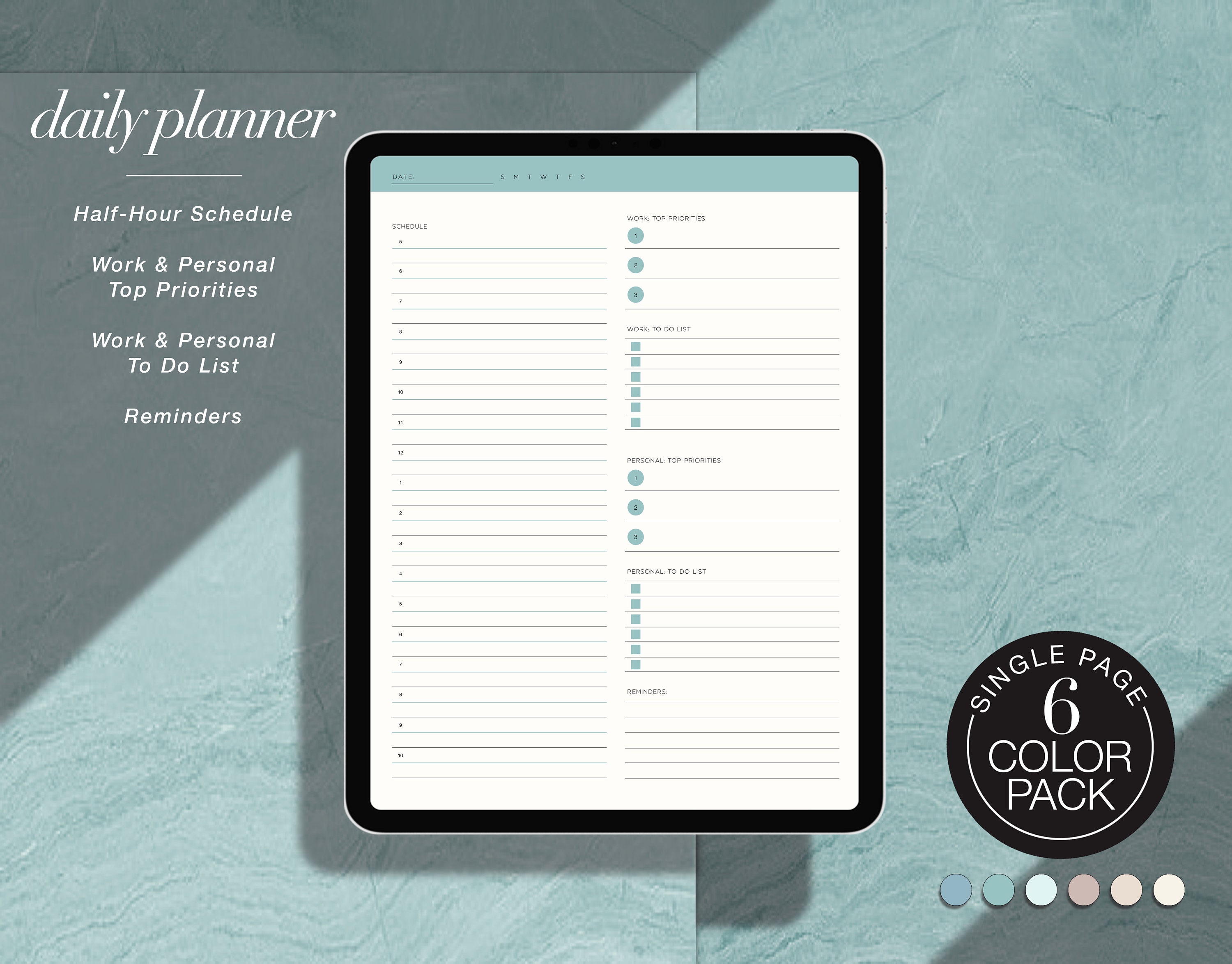 The Digital Planner Beach Blessing Theme Portrait Goodnotes, Notability ...