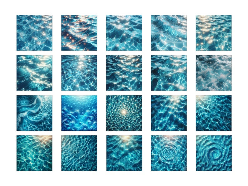 37 Water Light Background Digital Paper, Perfect for Textures ...