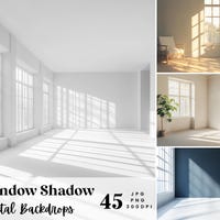 50 WINDOW SHADOW Overlays for Photoshop Botanic Shadows Window Light ...