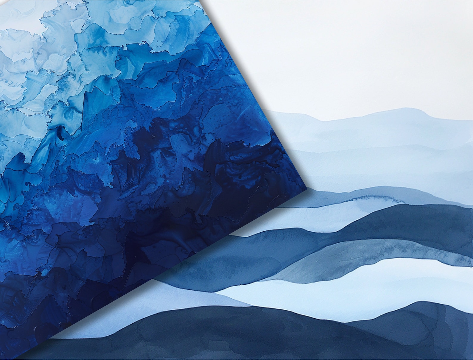 21 Watercolor Blue Gradient Background Digital Paper, Perfect for ...