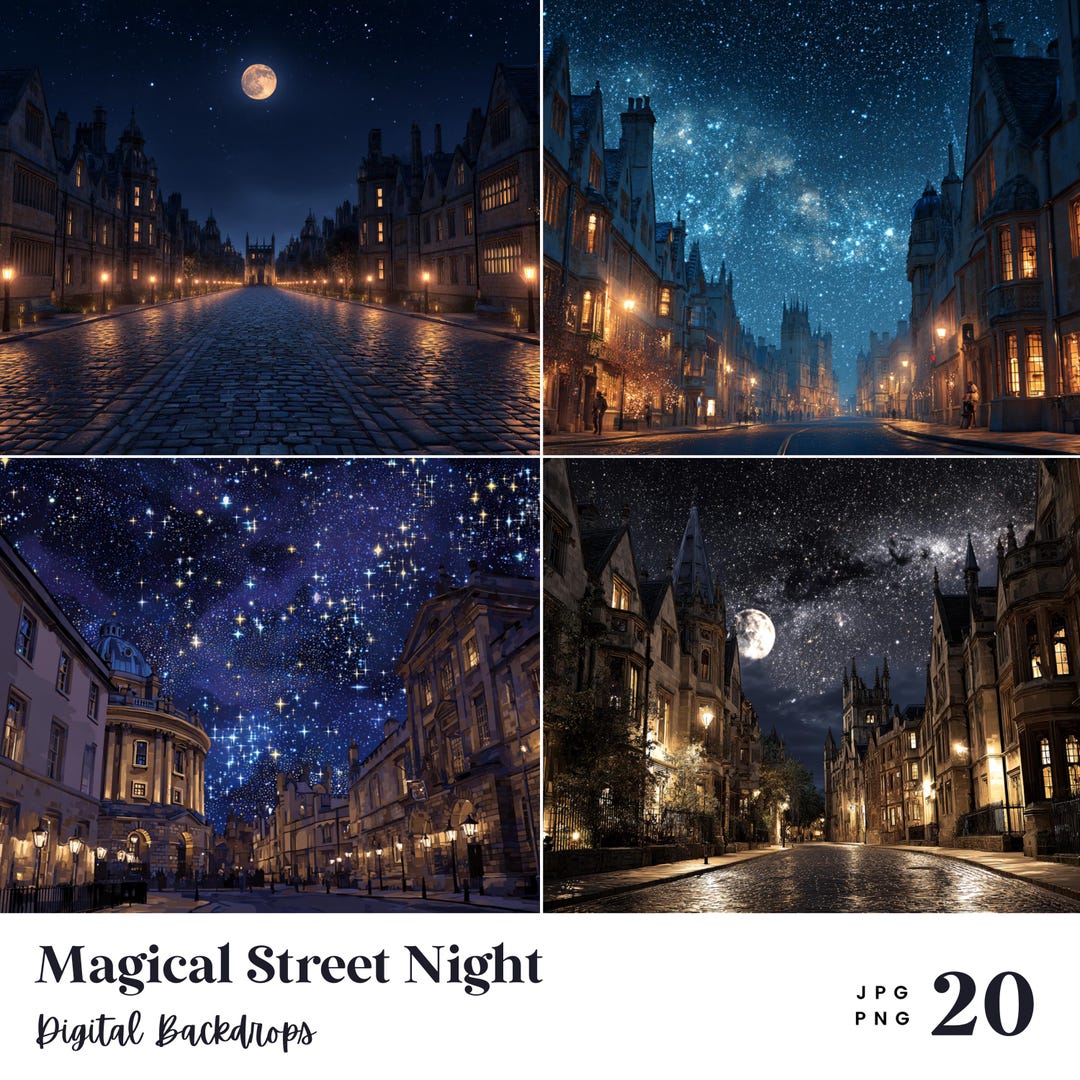 20 Magical Street Night Backdrops, Perfect for Wedding, Birthday ...