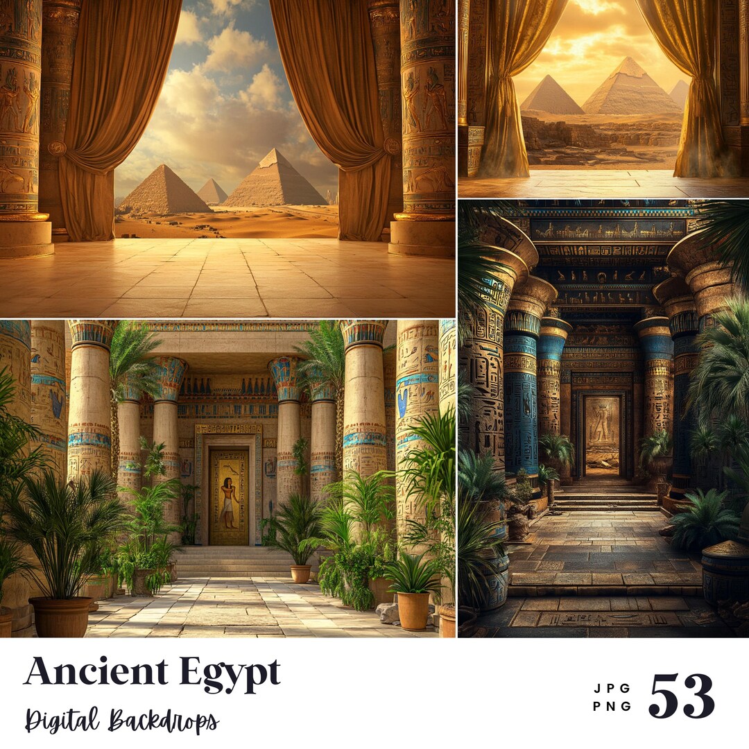 53 Ancient Egypt Digital Backdrops, Perfect for Wedding, Birthday ...