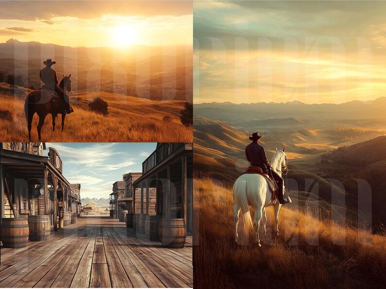 59 Western Cowboy Digital Backdrops, Perfect for Wedding, Birthday ...